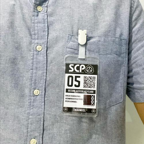 Jual SCP Secure Contain Protect Prop ID Badge Cosplay Nametag - Hitam ...