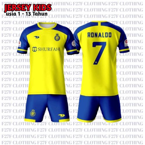 Jual Jersey bola anak R O N A L D O AL N A S S R HOME - KAFD ATASAN, M ...