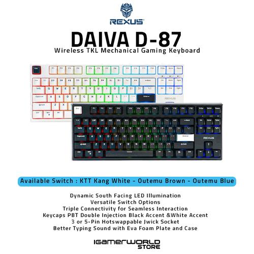 Jual Rexus Daiva D87 TKL Wireless Gaming Keyboard - Hitam, Monka - Kota ...