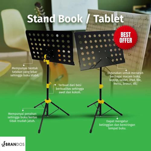 Jual Stand Book iPad Tablet Panggung Buku Partitur Drummer Vokalis P ...