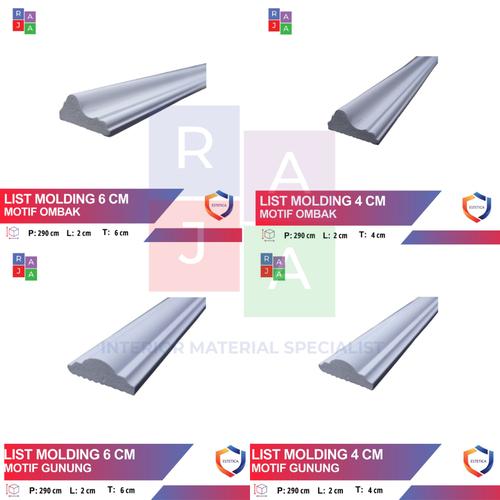 Jual List Molding Putih PVC Anti Rayap/List Molding Putih Polos PVC ...