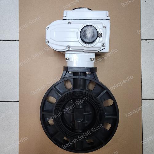Jual Butterfly Valve PVC Motorized Valve 5" Inch DN125 Electric ...