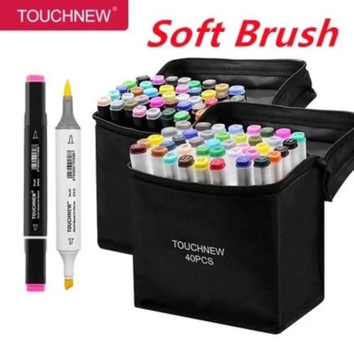 Jual Touchnew Marker Spidol 30 40 Colors Twin Markers Brush Tip - 30 ...
