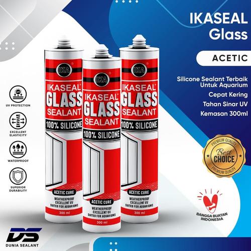 Jual Ikaseal Glass Silicone Sealant Lem Kaca Aquarium Jendela Aluminium ...