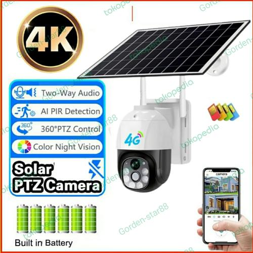 Promo CCTV 4G GSM SolarCell Kamera CCTV Solar Panel Surya Outdoor ...