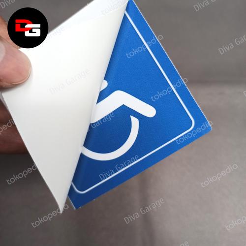 Jual stiker difabel penyandang cacat kursi roda tempel dalam kaca mobil ...
