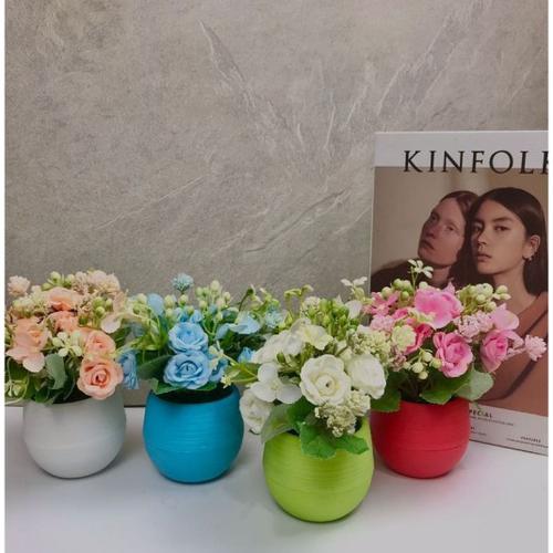 Jual Rangkaian Bunga Mawar Mini Mekar Rustic Artificial Dekorasi Rumah ...