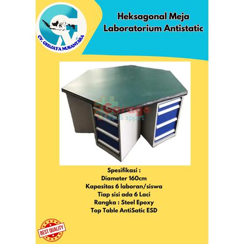 Jual Heksagonal Meja Laboratorium Antistatic - Table Hexagonal Steel ...