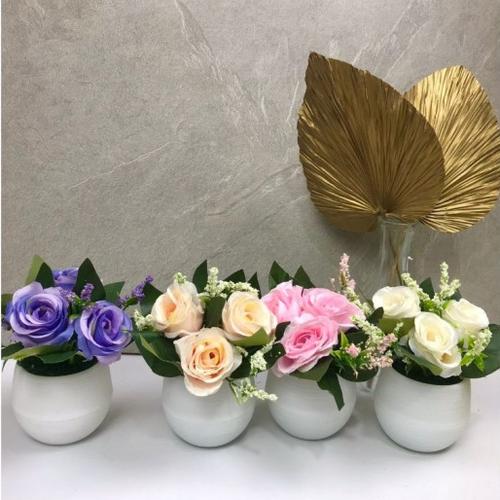 Jual Rangkaian Bunga Mawar Putik Lavender Artificial Craft Aesthetic ...