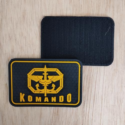 Jual patch rubber logo tni ad tulisan komando - tempelan emblem karet ...