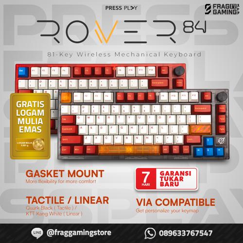 Jual Pressplay ROVER84 V4 75% Wireless Mechanical Keyboard by Press ...