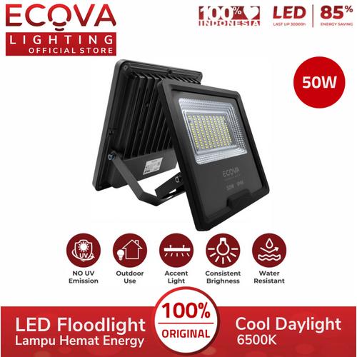 Jual ECOVA Lampu Sorot LED 50W Floodlight Tembak Outdoor 50 Watt ...
