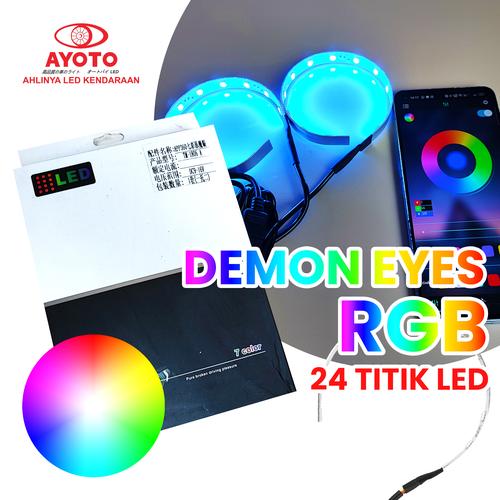 Promo PROJIE BILED DEMON EYES/DEVIL EYES 360 PREMIUM RGB & 1 WARNA ...