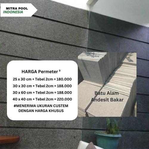 Jual Andesit polos Batu Alam Ukuran 40 x 40 x 2cm - Kota Depok - Mitra ...