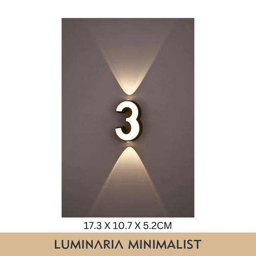 Jual Outdoor Number Lamp Angka Nomor Rumah Kantor Lampu Signage ...