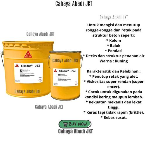Jual Sikadur 752 A+B 10kg / Sika dur 752 AB 10kg Epoxy Resin Injection ...