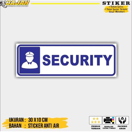 Jual stiker sign security - Jakarta Timur - Gajah Digital Printing ...