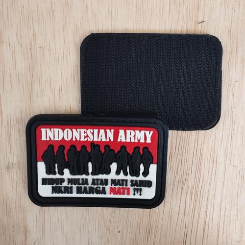 Jual patch rubber tni ad indonesia army merah putih - tempelan emblem ...