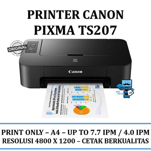 Promo Printer Canon Pixma TS207 Inkjet Print Only A4 USB - Garansi ...