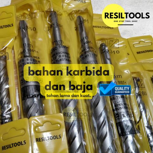 Promo mata bor beton 14 x 460 mm batu SDS drill bit concrete dinding ...