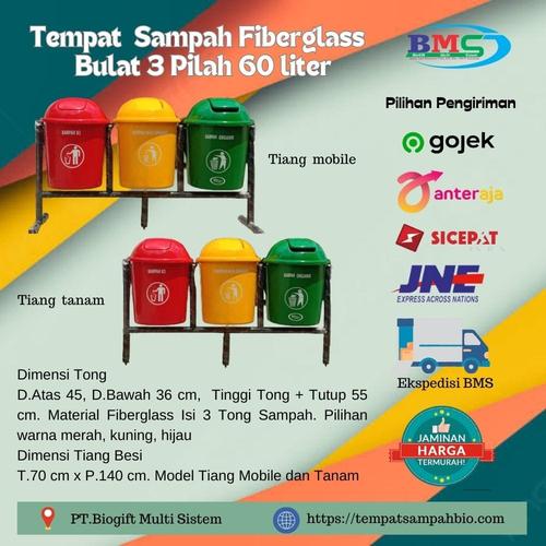 Jual TEMPAT SAMPAH 3 WARNA, TEMPAT SAMPAH 3 PILAH FIBERGLASS, TEMPAT ...