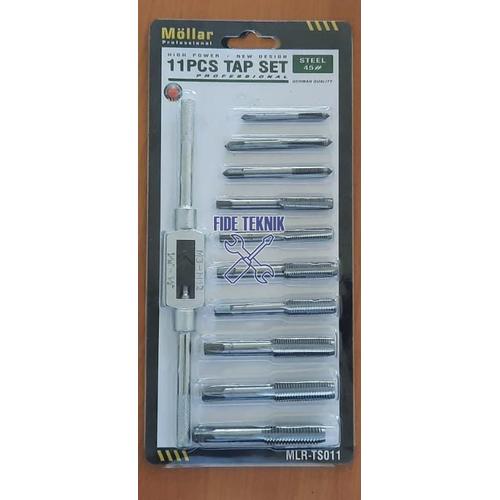 Jual MOLLAR TS011 Hand Tap Set 11 Pcs - Alat Tap Pembuat Drat Ulir ...