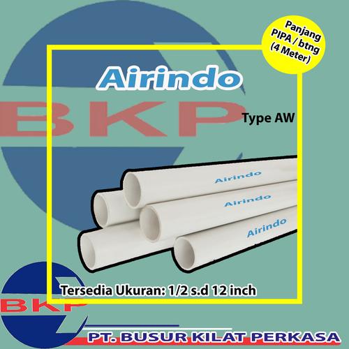 Jual Pipa Pvc Airindo Uk. 1/2 s.d 12 inch Type AW / Pipa PVC Airindo ...