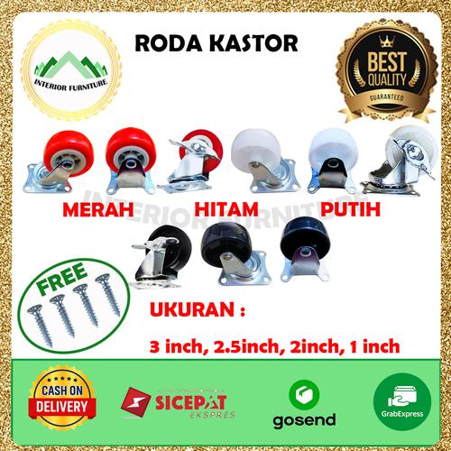 Jual Roda Troli 1 inch (Mati), Roda Kastor PVC Nylon 1" (Mati) Roda ...