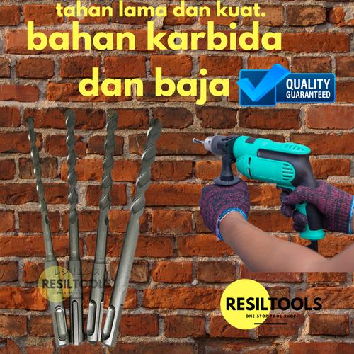 Promo mata bor beton 16 x 160 mm batu SDS drill bit concrete dinding hebel - Kota Depok ...