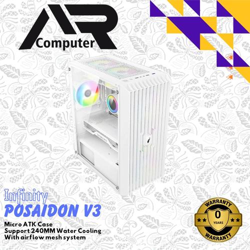 Jual Casing Infinity POSEIDON V3 - mATX Temperred Glass Poseidon V-3 White - Kab. Bantul - AR ...