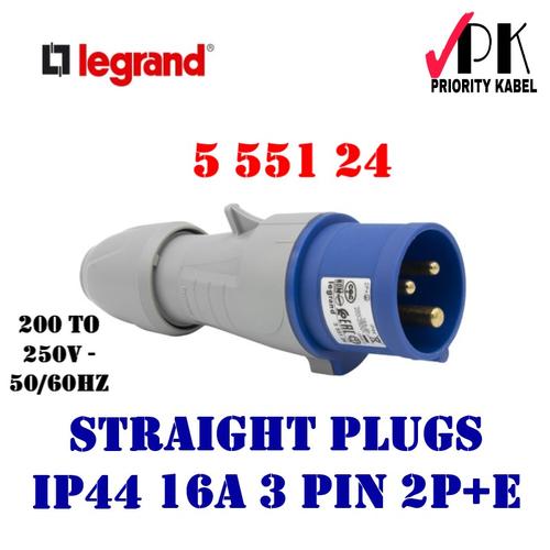 Jual Legrand Straight Plug 16A 3 PIN 2P+E IP44 P17 555124 Colokan ...