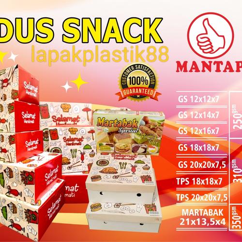 Jual Box Kardus Snack Kue Mantap GS 20x20 / Dus Kotak Roti Motif Print ...