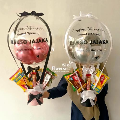 Jual Buket bunga balon snack kado ulang tahun bucket bloom box - Black ...