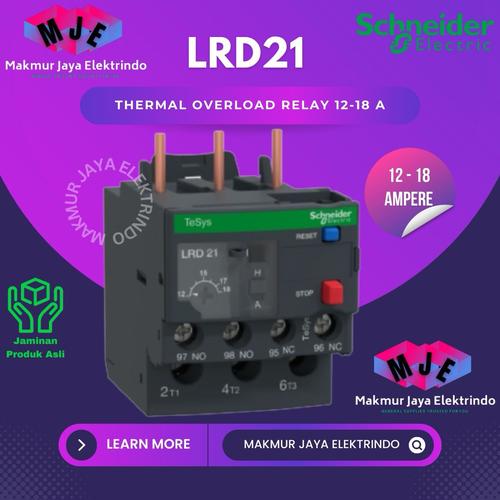 Jual LRD21 Thermal Overload Relay LRD21 12-18 A Schneider Original SNI ...
