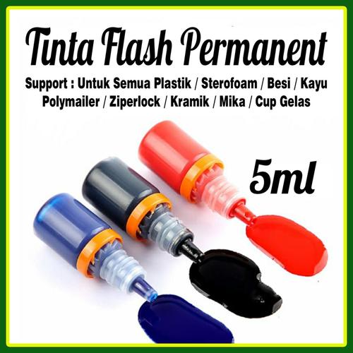 Promo TINTA STEMPEL PERMANENT FLASH - Biru, 5 ml - Jakarta Timur - Pink ...