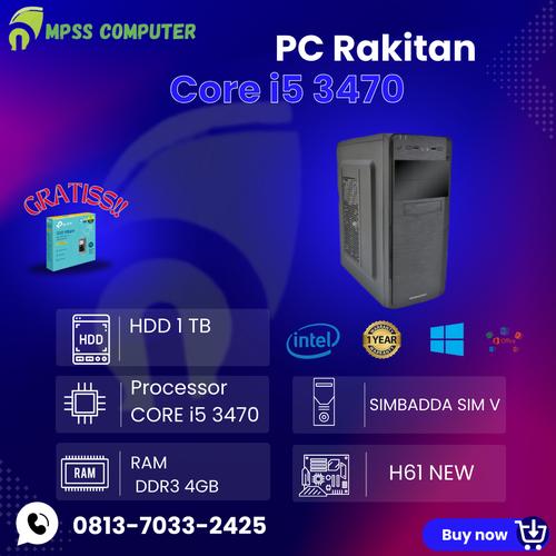 Jual PC RAKITAN I5 3470 RAM 4GB HDD 1TB CASING SIM V - Kab. Sukoharjo - Mpss Computer Solo ...