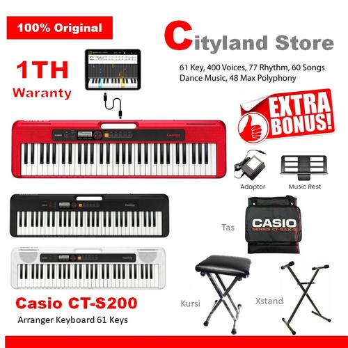 Jual Keyboard casio cst 200/ piano keyboard casio cts200 original ...