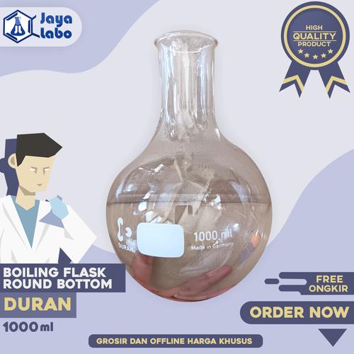 Jual DURAN BOILING FLASK Vol. 1.000ml (1 Liter) / LABU DIDIH Round ...
