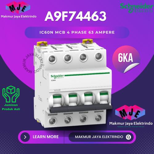 Jual MCB 4 Phase 63 Ampere IC60N 4P 63A 6kA Schneider Original SNI - Jakarta Pusat - Makmur Jaya ...