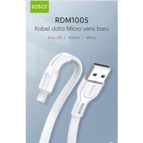 Jual Kabel data Robot RDM 100s Micro USB Fast Charging White Original ...
