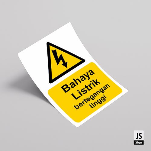 Jual STICKER K3 SAFETY SIGN LISTRIK BERTEGANGAN - Kota Malang - JS Sign ...