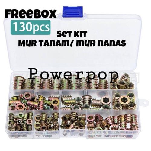Jual PROMO 130pc Mur Nanas/ Mur Tanam Insert knockdown M4 M5 M6 M8 M10 ...