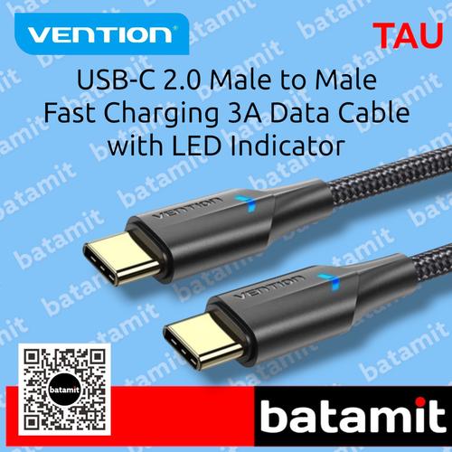 Jual VENTION TAU Kabel USB Type-C to C Male V Light LED Fast Data ...