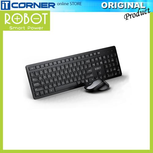 Jual Robot KM4000 Silent Keyboard & Optical Mouse Combo Wireless - Kota ...