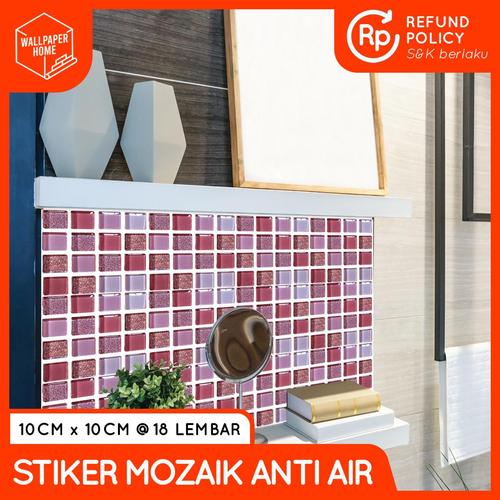 Jual Stiker Dinding Motif Mozaik | Wallpaper Tempel Anti Air 10X10 cm ...