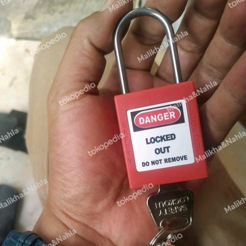 Jual Red Loto Safety Lockout Tagout Steel Shackle 4mm Padlock KD - Jakarta Selatan - Malikha ...