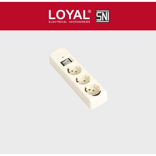 Promo Stop Kontak Arde SNI Terminal Loyal 3 lubang Ly-233SK + Saklar ...