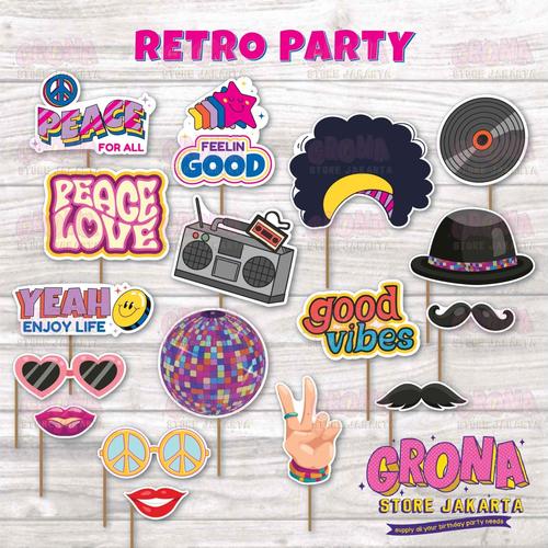 Jual Photobooth RETRO PARTY / Acc Photo Props RETRO PARTY / Aksesoris ...