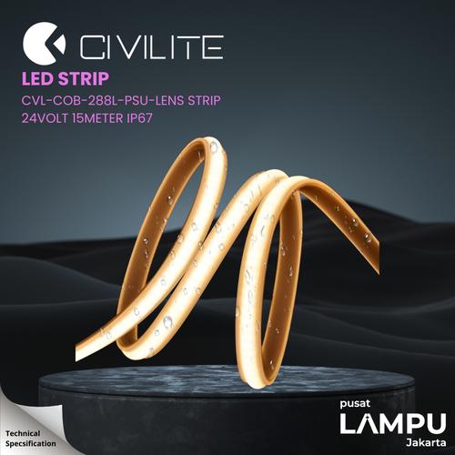 Promo CIVILITE led strip 24VOLT 288LED led strip 24V 15Meter IP67 PSU ...