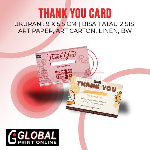 Jual CETAK CUSTOM THANK YOU CARD ONLINE SHOP - Jakarta Selatan - Global ...